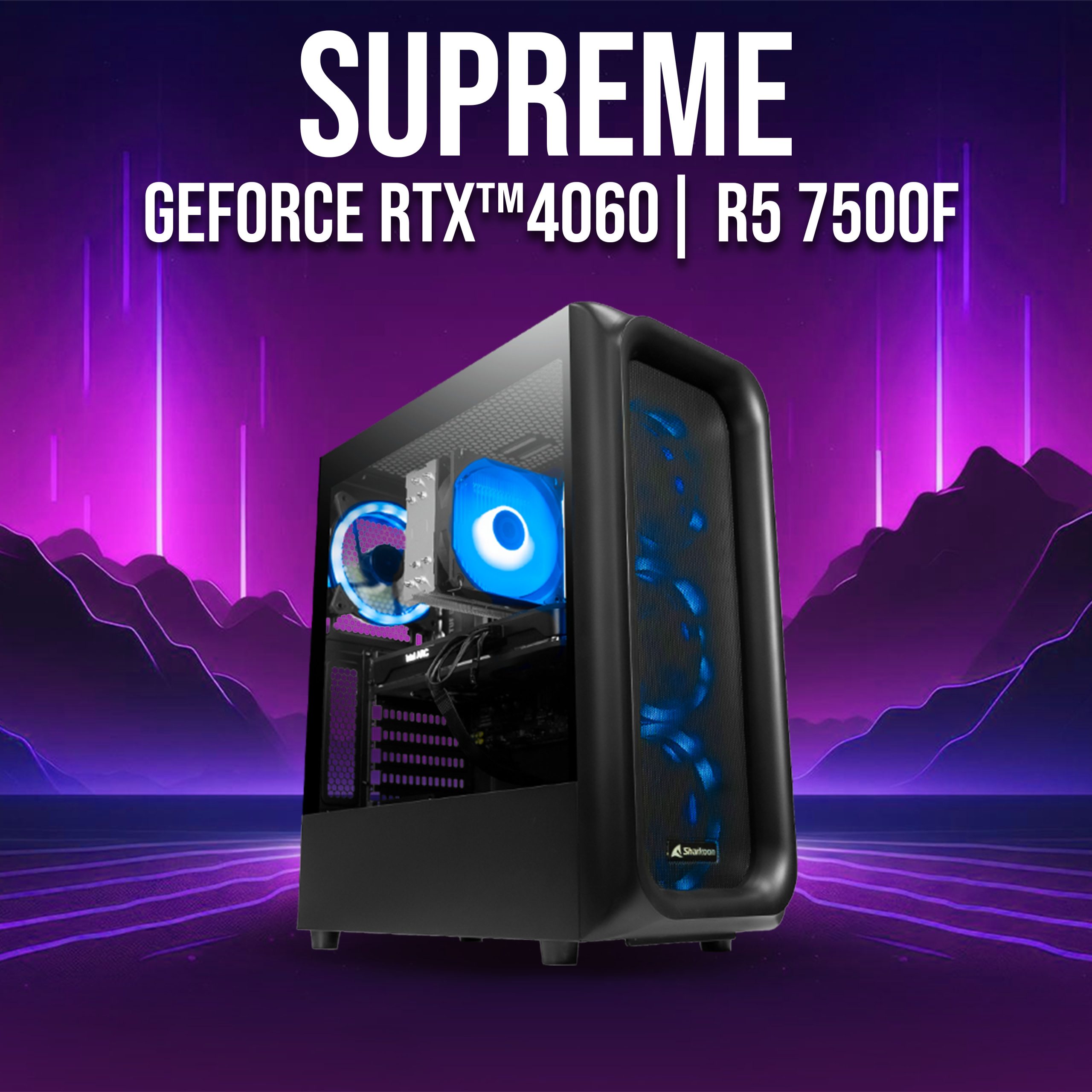 SUPREME S01 | RTX 4060 | Ryzen 5 7500F - INVADER PC