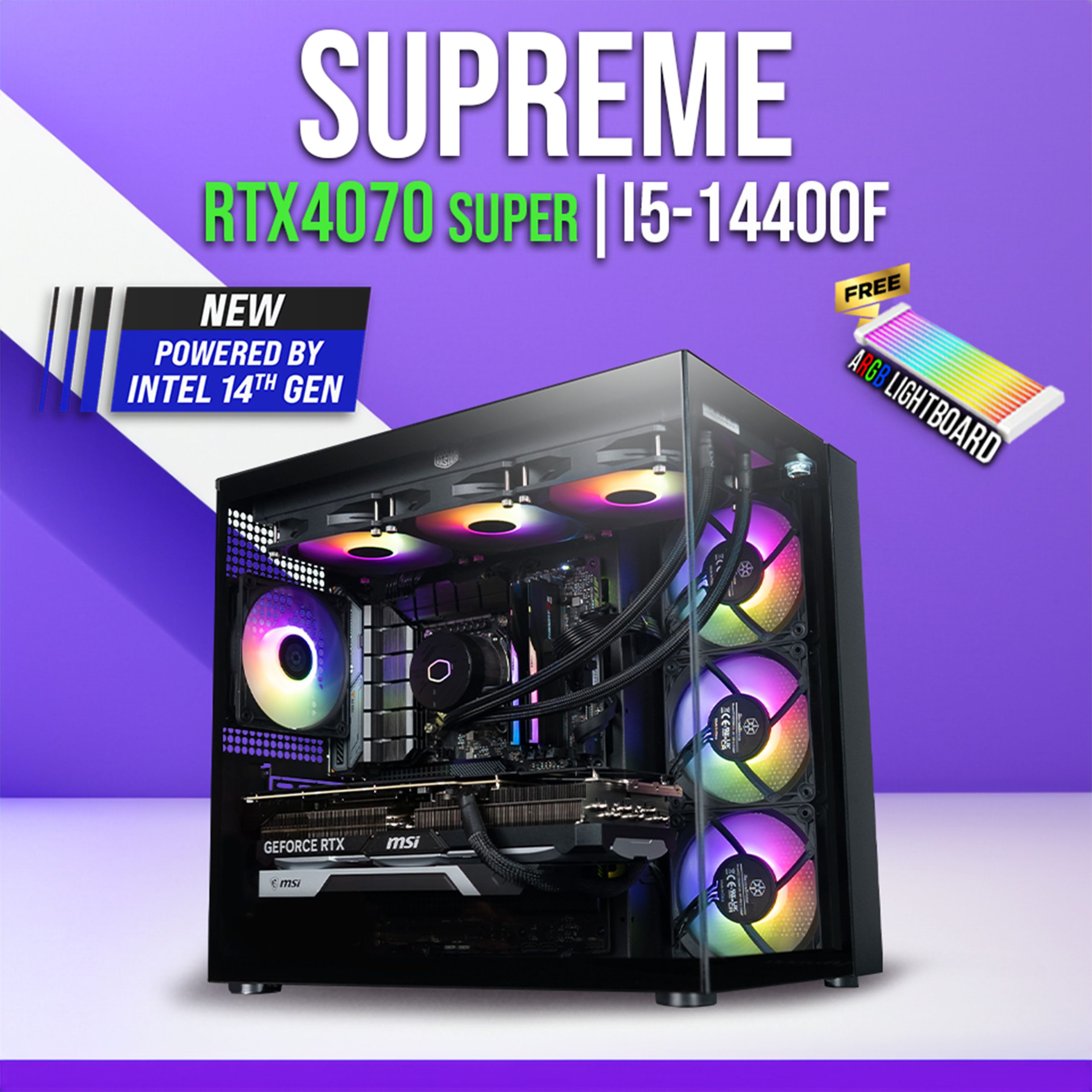 SUPREME S02 | RTX 4070 SUPER | i5-14400F - INVADER PC