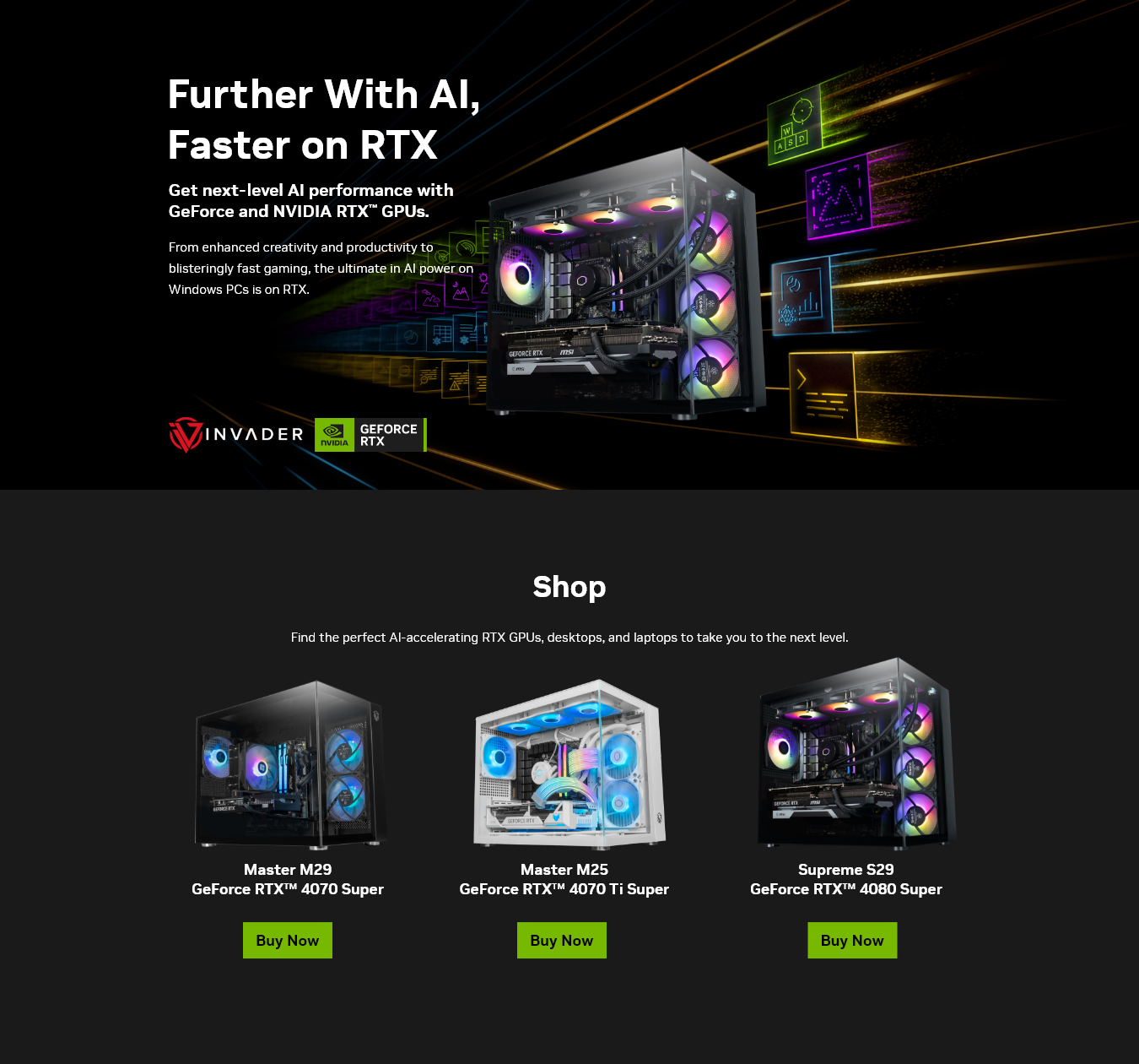 Nvidia RTX 40 Series - INVADER PC