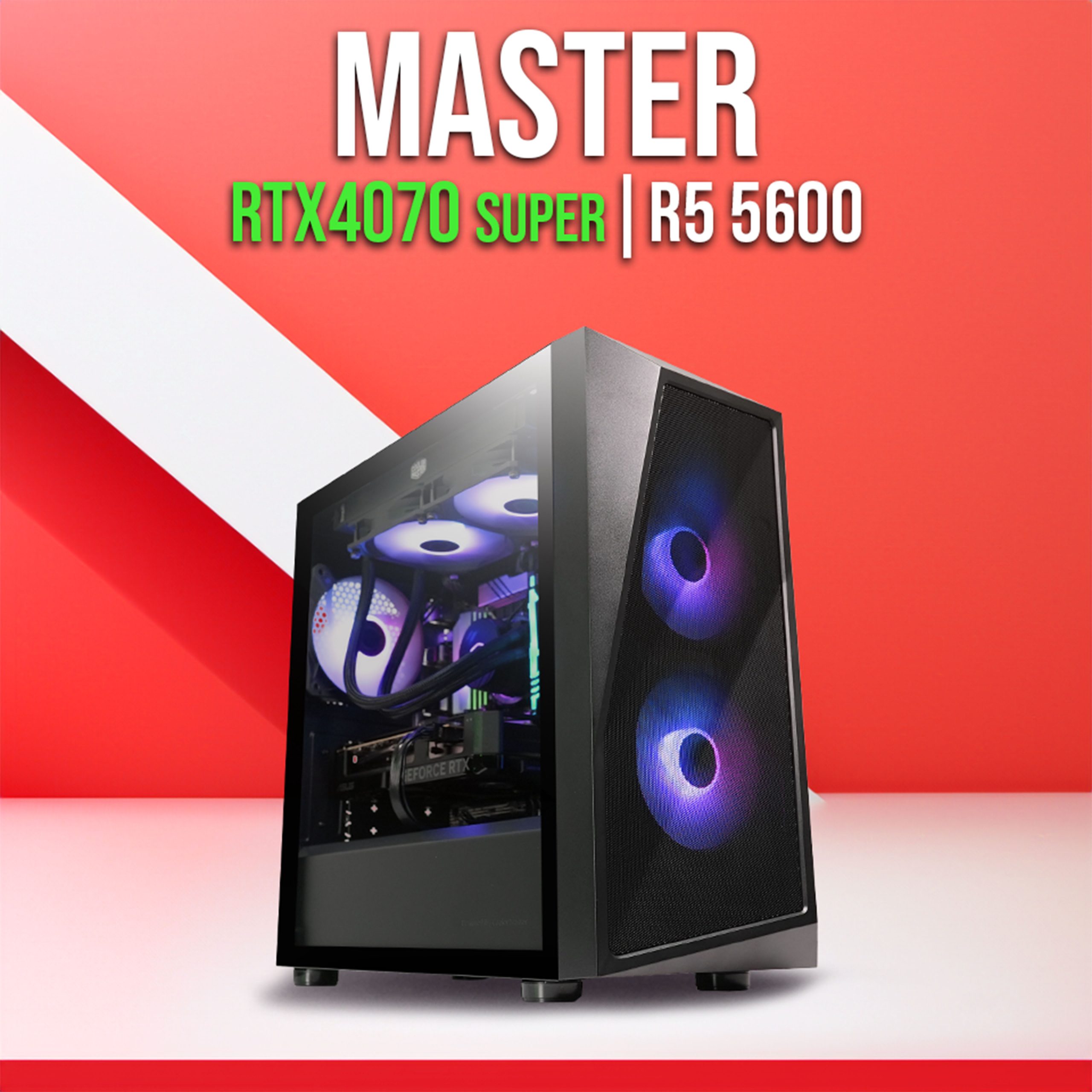 MASTER M25 | RTX 4070 SUPER | Ryzen 5 5600 - INVADER PC