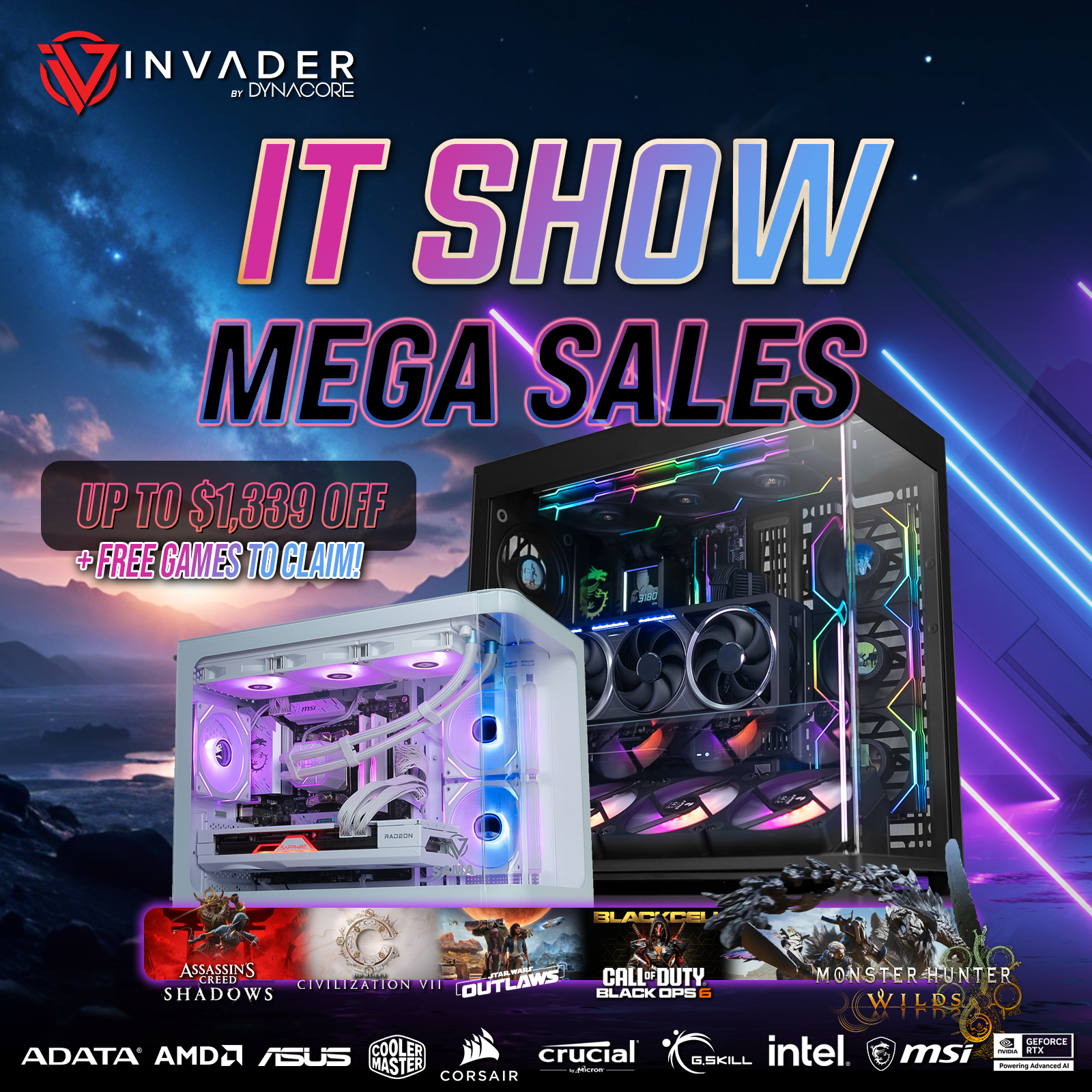 INVADER PC - Custom PCs for Gaming & Workstations